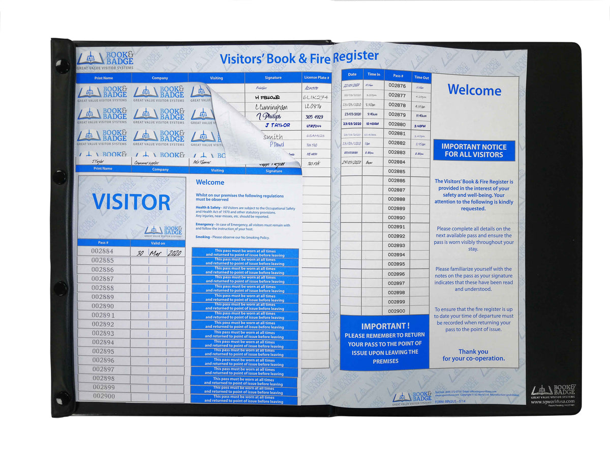 Visitor Pass Book & Badge Kits. (Starter Kit $30 | Refill Kit $20 ...