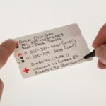 Hard Hat ICE ID Tag with Data Window: Multi-Lingual (per Pack of 100 ...